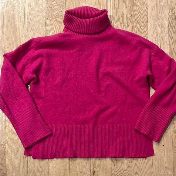 J. Crew | Sweaters | J Crew Merino Woolalpaca Sweater Pink Turtle Neck ...